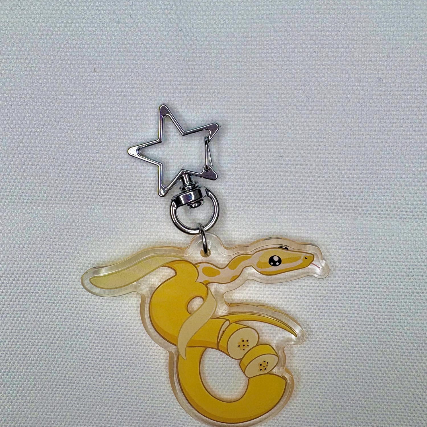 Banana ball python acrylic keychain charm (1 keychain) - Walmart.com