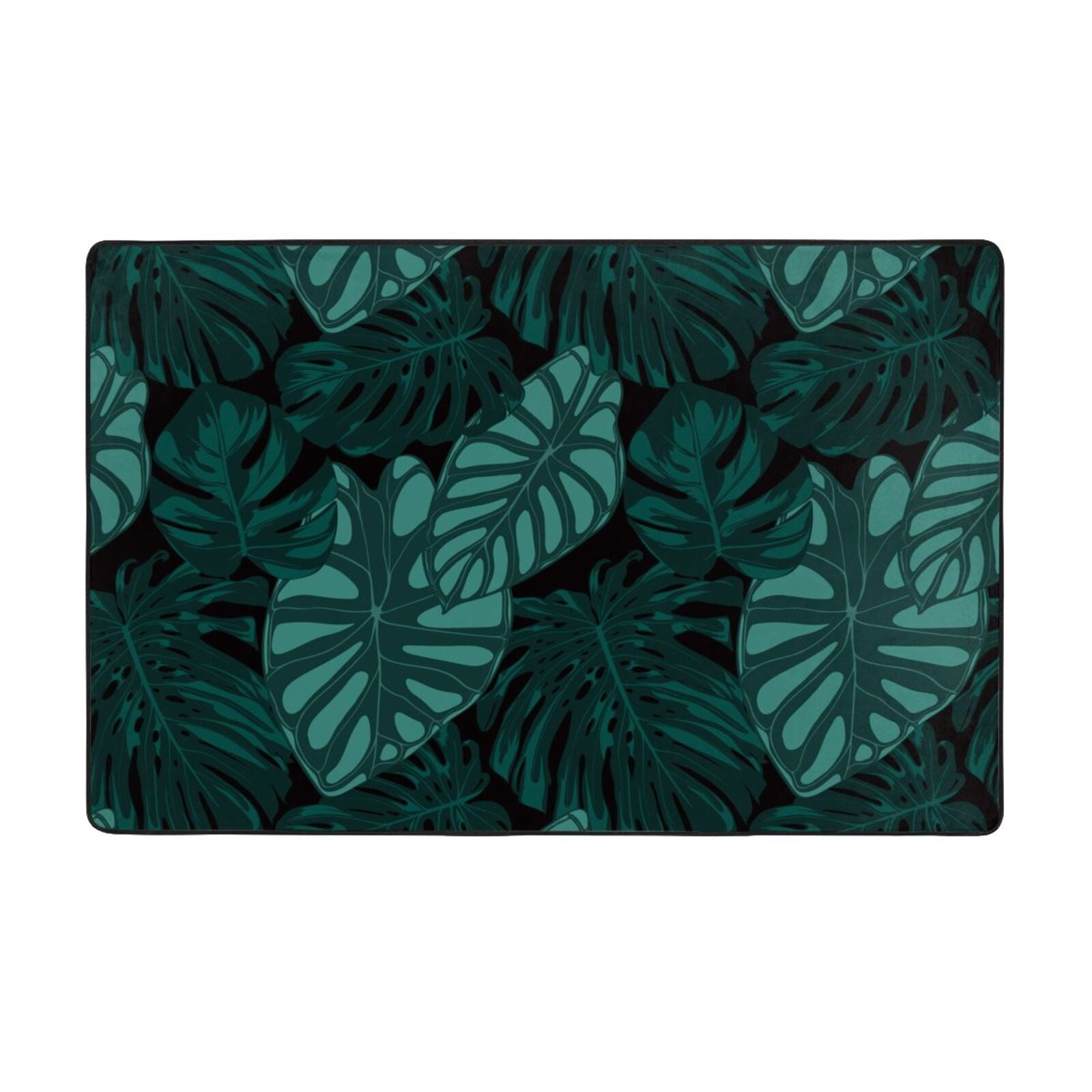 Banana leaves green_A Shaggy Area Rug, Rugs for Living Room Bedroom Non ...