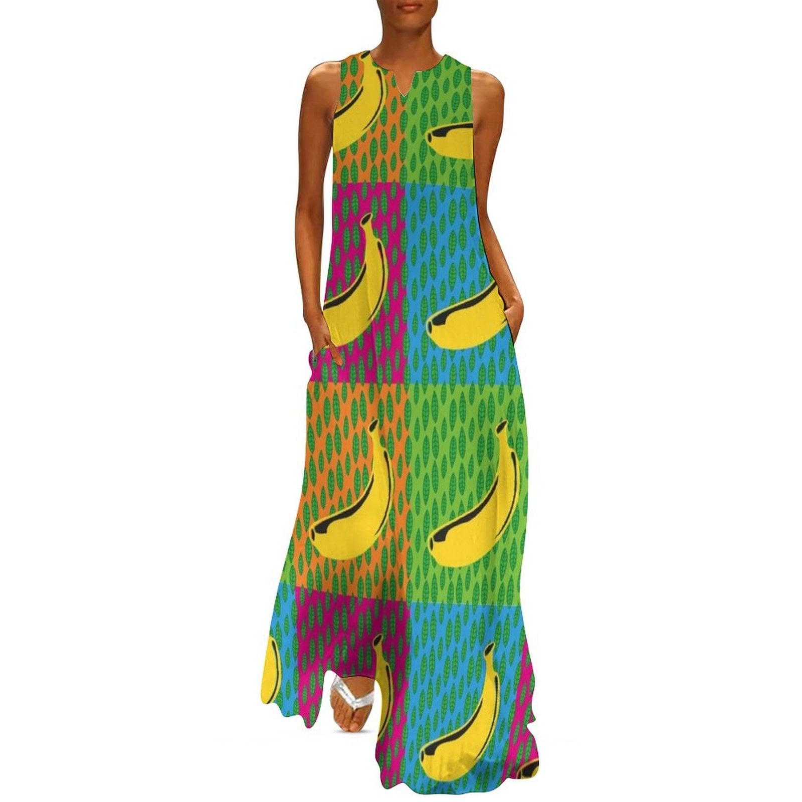 Banana warhol Long Dress party dress women elegant luxury wedding ...