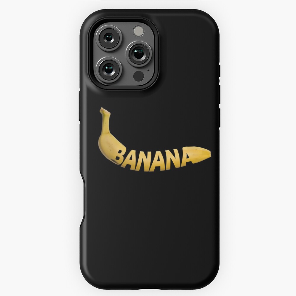 Banana with Typography Fruit Art Phone Case for iPhone 16 15 14 13 12 ...