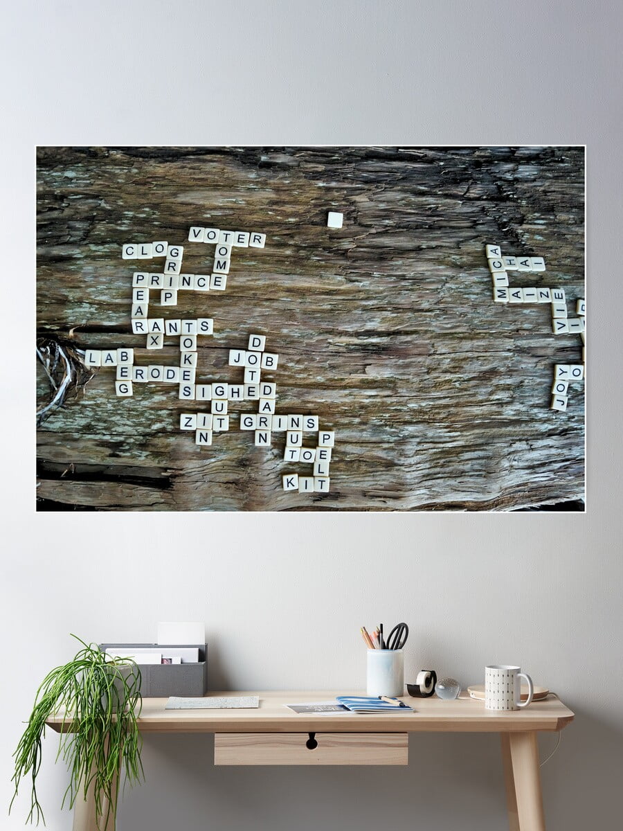 Bananagrams At The Beach Poster Wall Art, Modern Wall Decor For Living ...