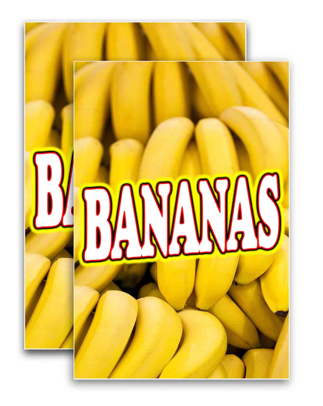 Bananas (24" X 36") Vinyl Decal Only (Pack of 2) |Sign|Sticker|Poster ...