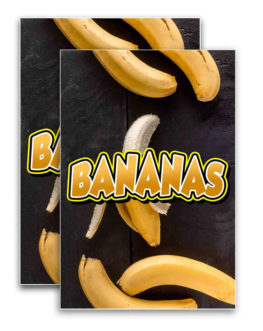 Bananas (24" X 36") Vinyl Decal Only (Pack of 2) |Sign|Sticker|Poster ...