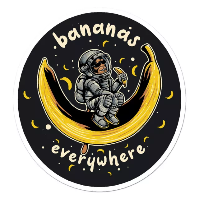 Bananas Everywhere Monkey Sticker Phone Decal Water Bottle Stickers Car ...