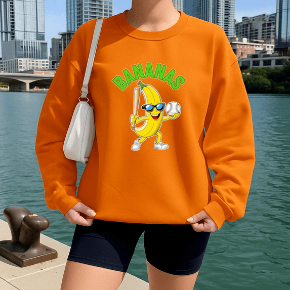 Bananas Funny Tropical Fruit Novelty Food Meme Sweatshirt, for Men ...