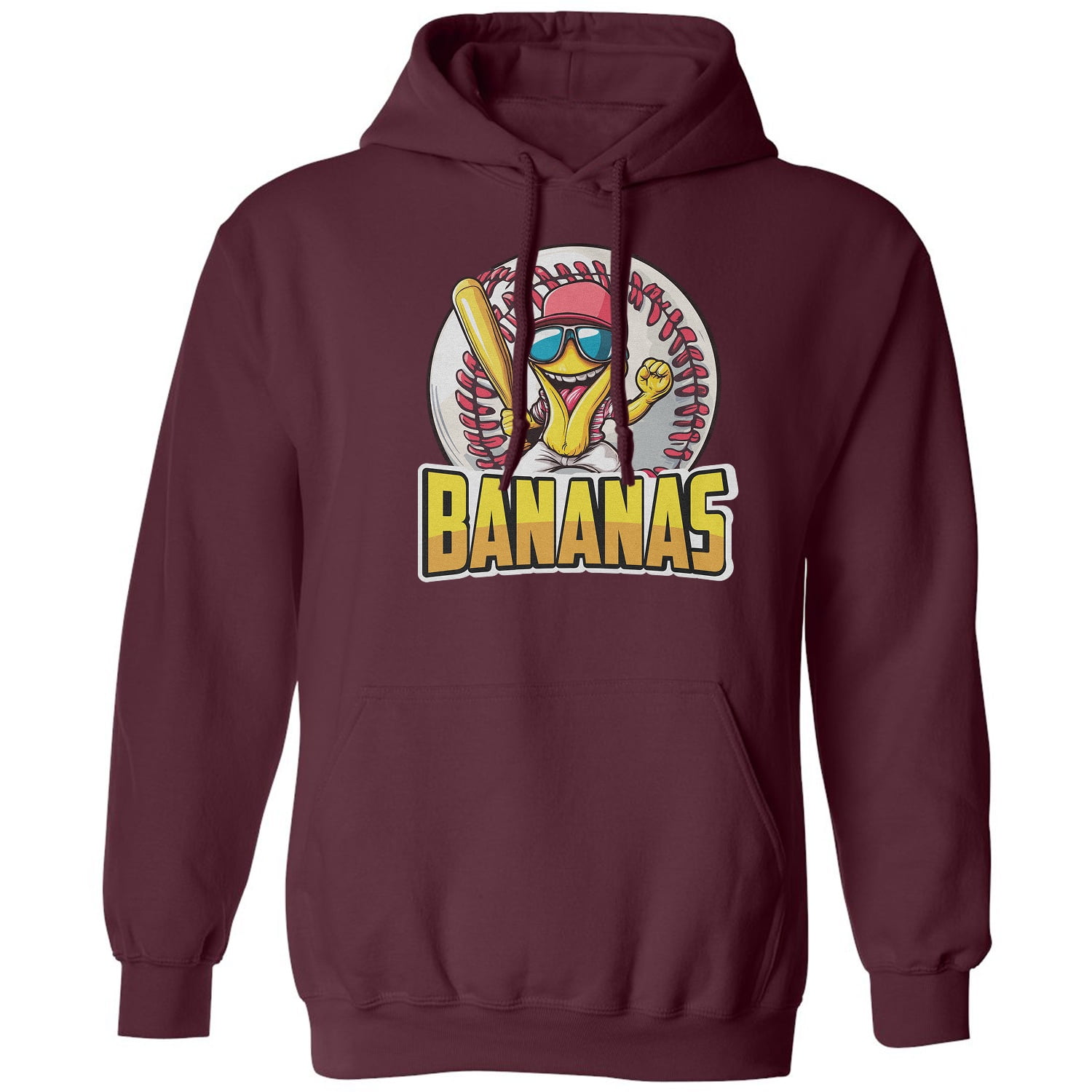 Bananas Lets Go Bananas - Funny Baseball Fans Unisex Hooded Sweatshirt ...
