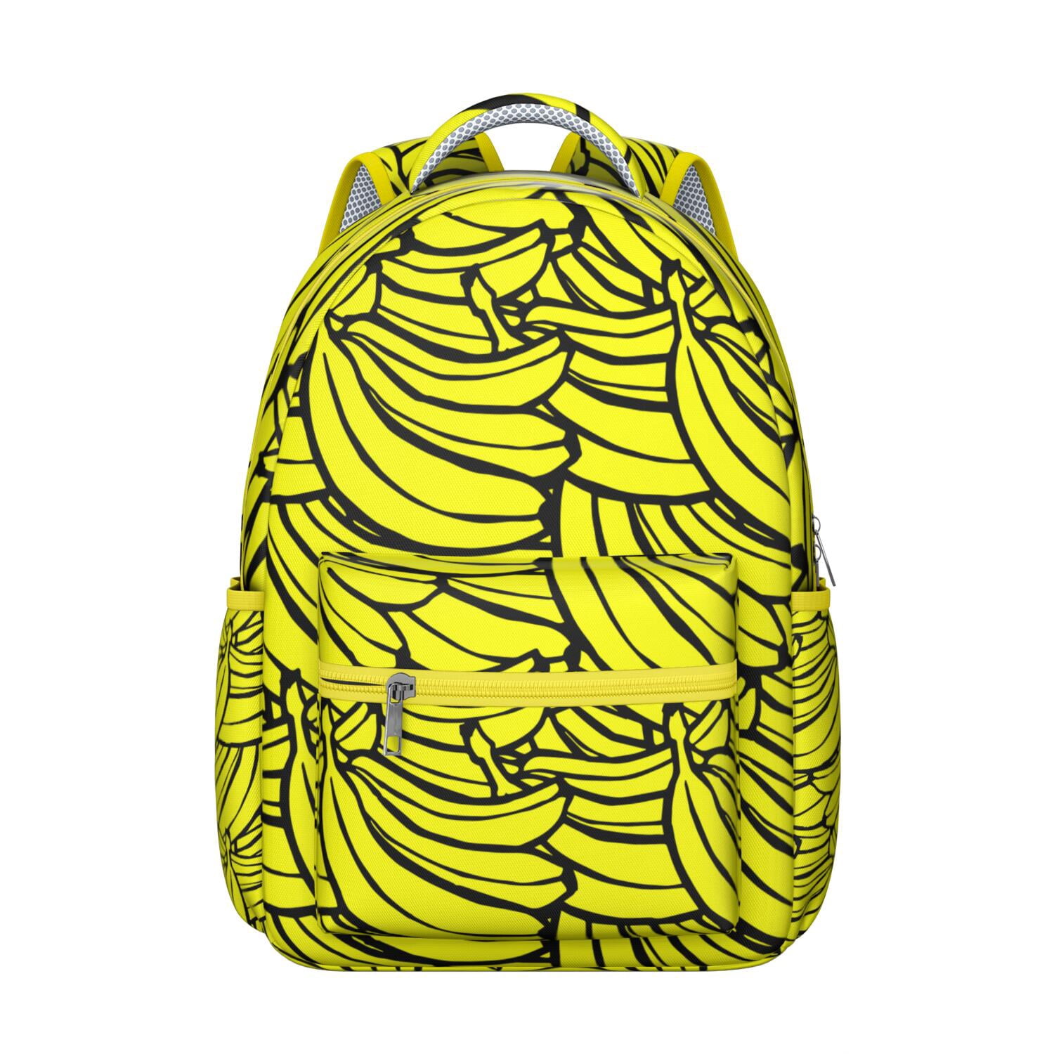 Bananas Print Students Backpack Fun and Sweet Tropical Banana Design ...
