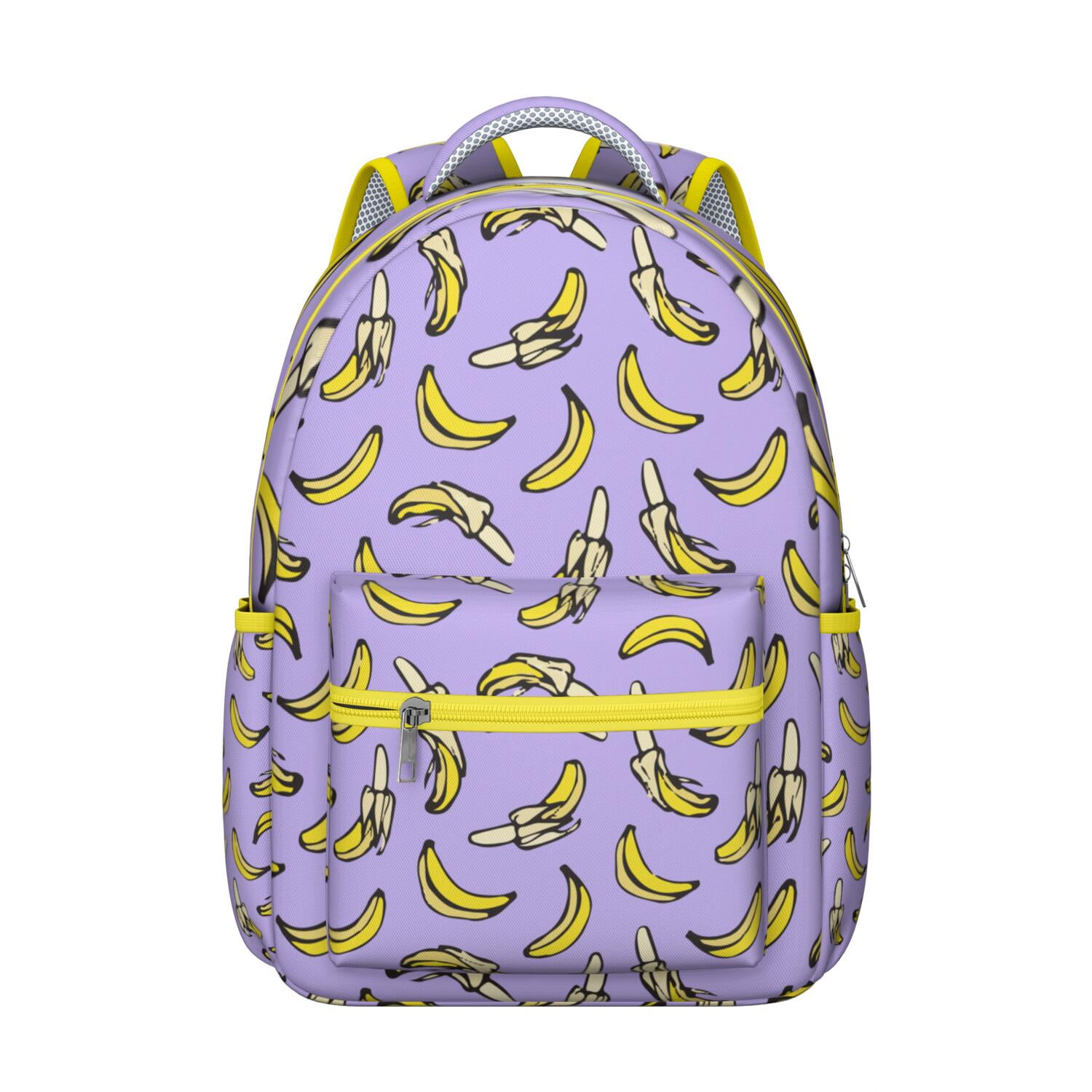 Bananas Print Students Backpack Fun and Sweet Tropical Banana Design ...