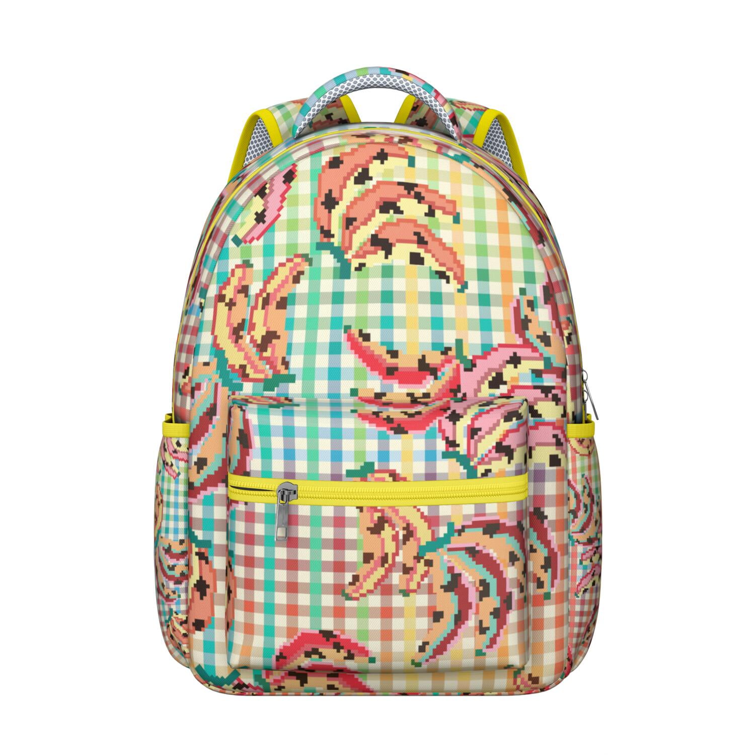 Bananas Print Students Backpack Fun and Sweet Tropical Banana Design ...