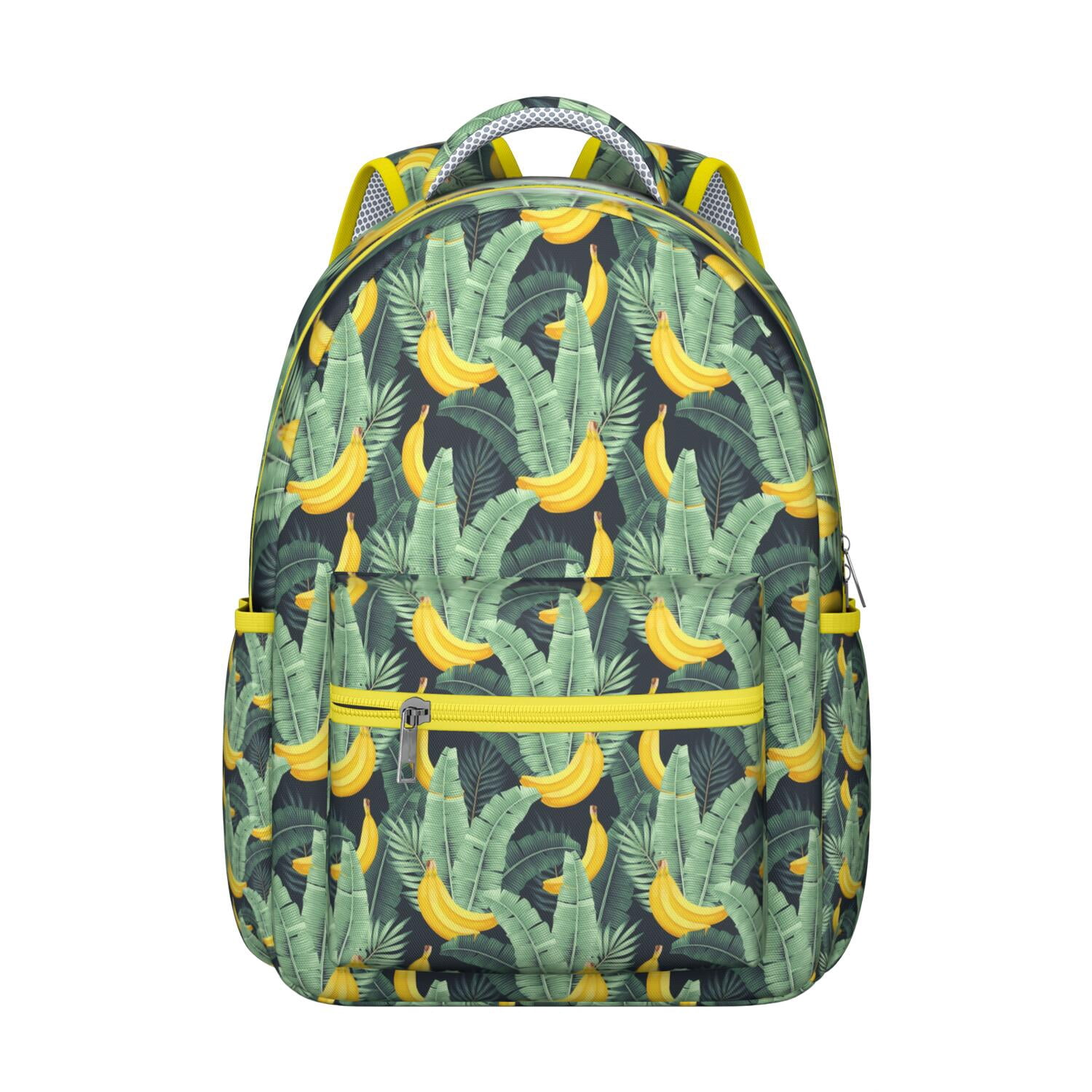 Bananas Print Students Backpack Fun and Sweet Tropical Banana Design ...