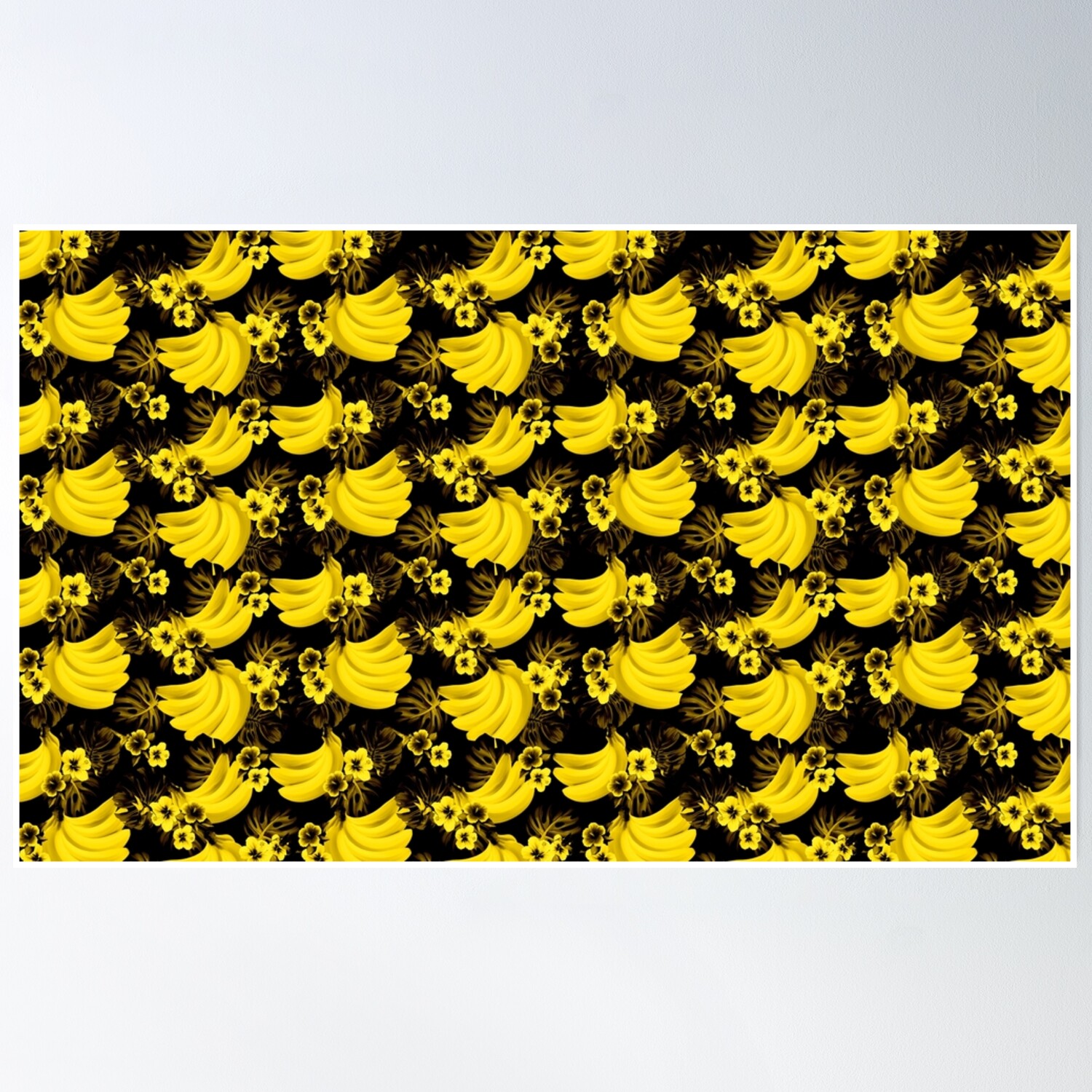 Bananas ,Tropical Forest ,Hibiscuses ,Forest Poster Wall Art, Modern ...