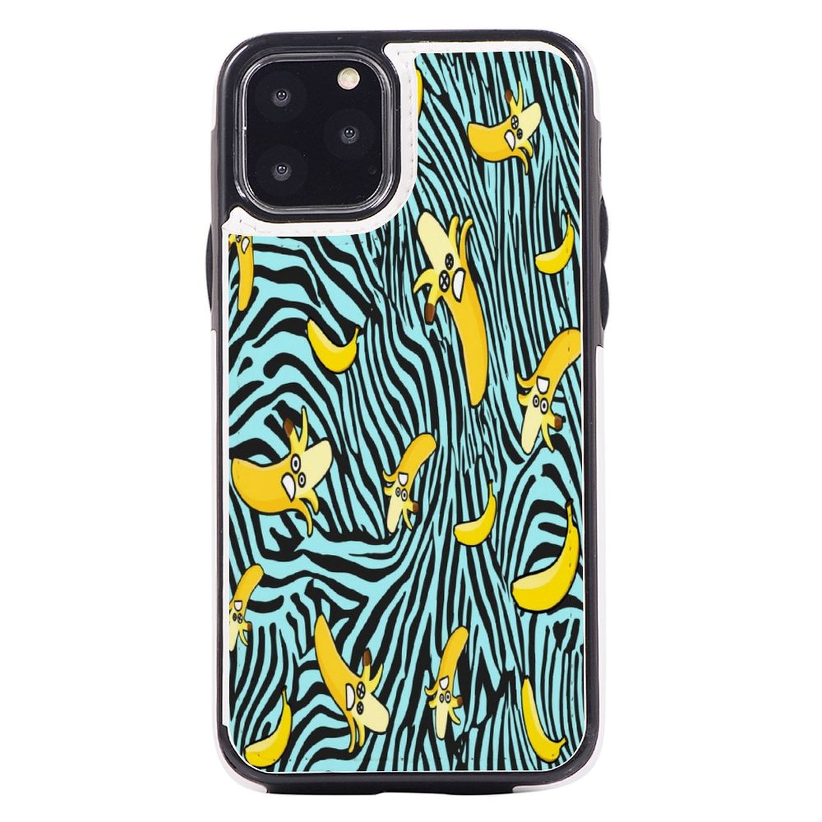 Bananas, Zebra Prints, Emojis Leather Wallet Case for iPhone 16 15 14 ...