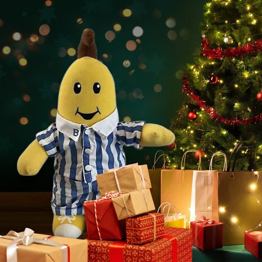 Bananas in Pajamas Pajamas B1 Plush 10” Doll Blue White Striped Holiday ...