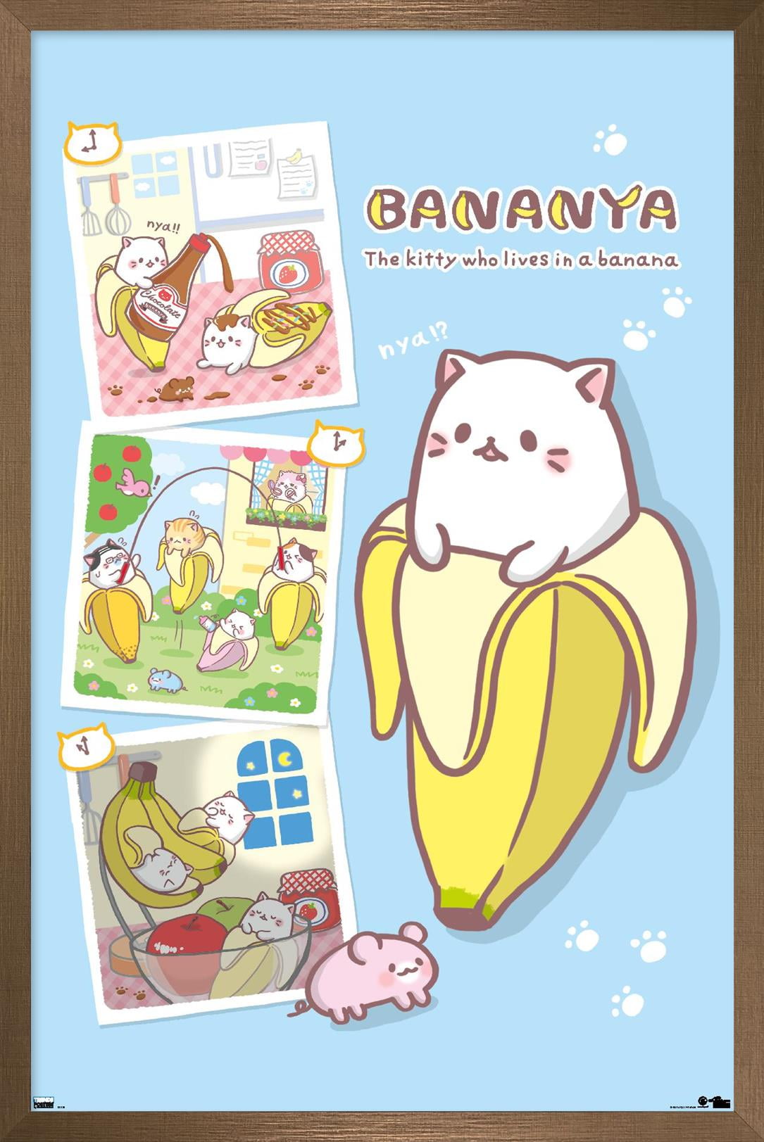 Bananya - Collage Wall Poster, 22.375" x 34" Framed - Walmart.com