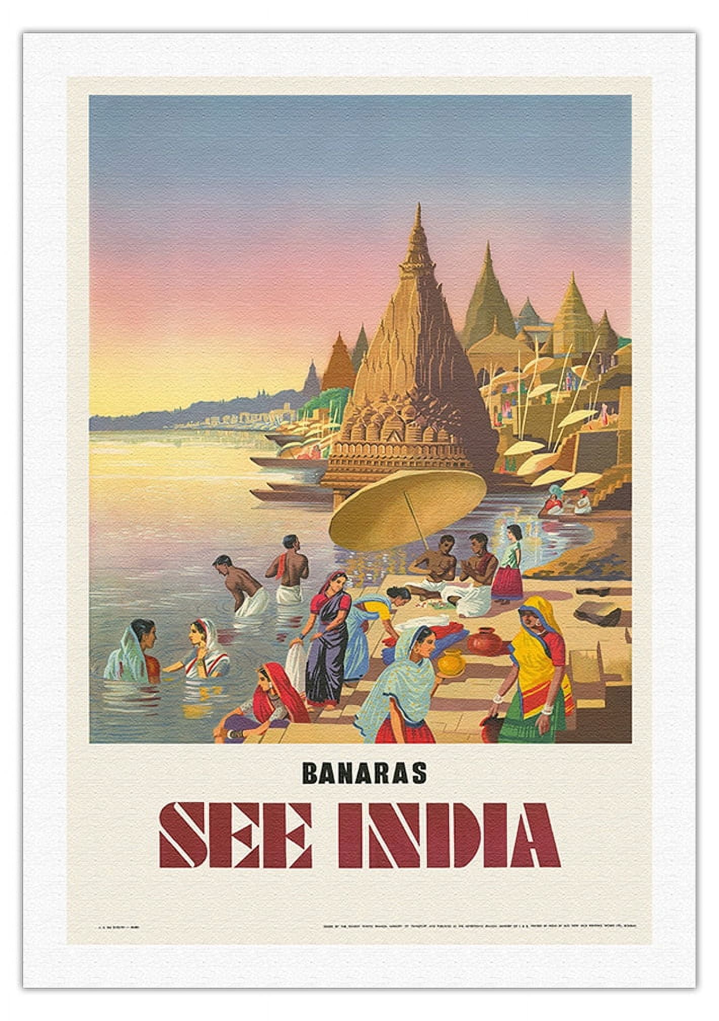 Banaras - See India - Varanasi on the Ganges River - Vintage Travel ...