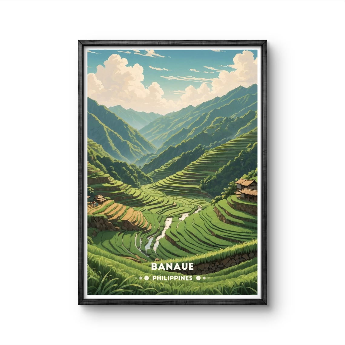 Banaue Philippines Rice Terraces Landscape Poster Unframed Paper Print ...