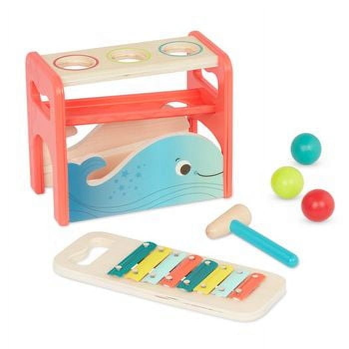 B. toys Xylo-Pound Whale Musical Instrument – Wooden Hammer & Balls ...