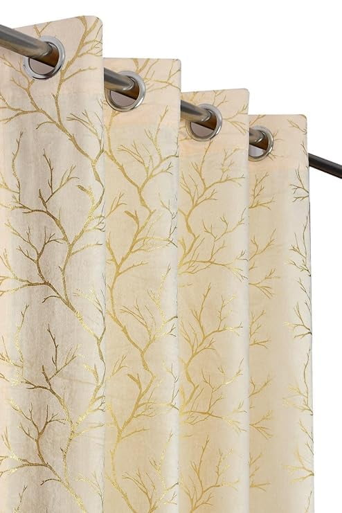 Banchmark Home Furnishings Premium Soft Foil Print Tree Design Velvet ...