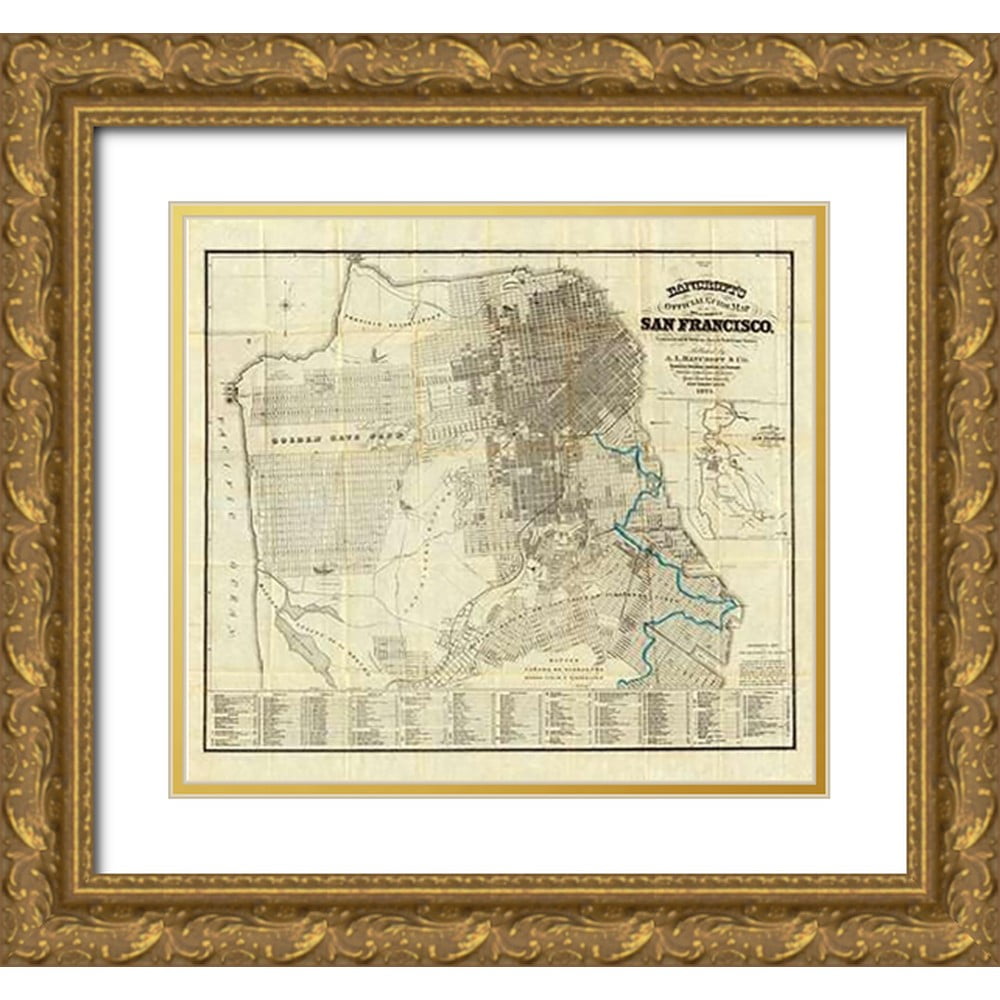 Bancroft, A.L. 28x26 Gold Ornate Wood Framed with Double Matting Museum ...
