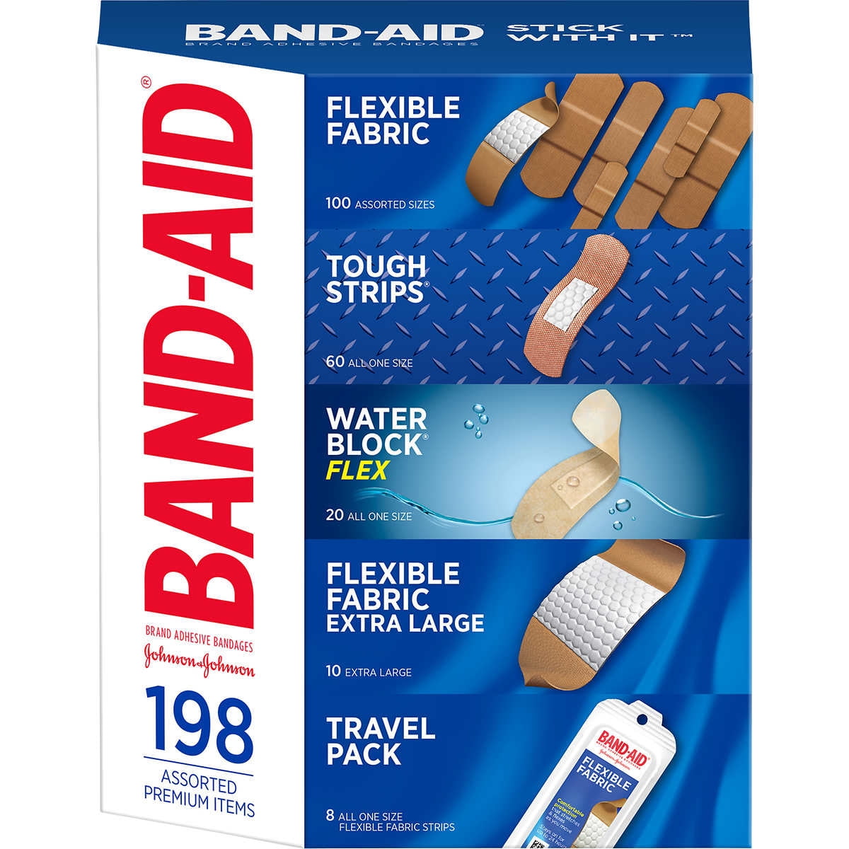 Band-Aid Adhesive Bandages Assorted 198 Count HSA/FSA Eligible ...