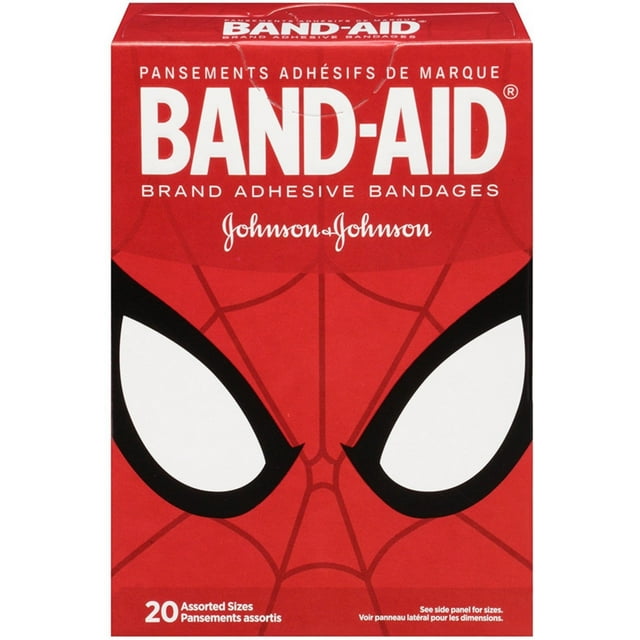 Band-Aid Adhesive Bandages, MARVEL Spiderman, Assorted Sizes 20 ct ...