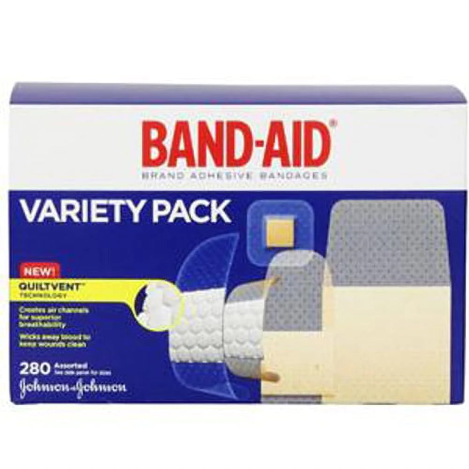 Band-Aid Adhesive Bandages Variety Pack-Box of 280 - Walmart.com