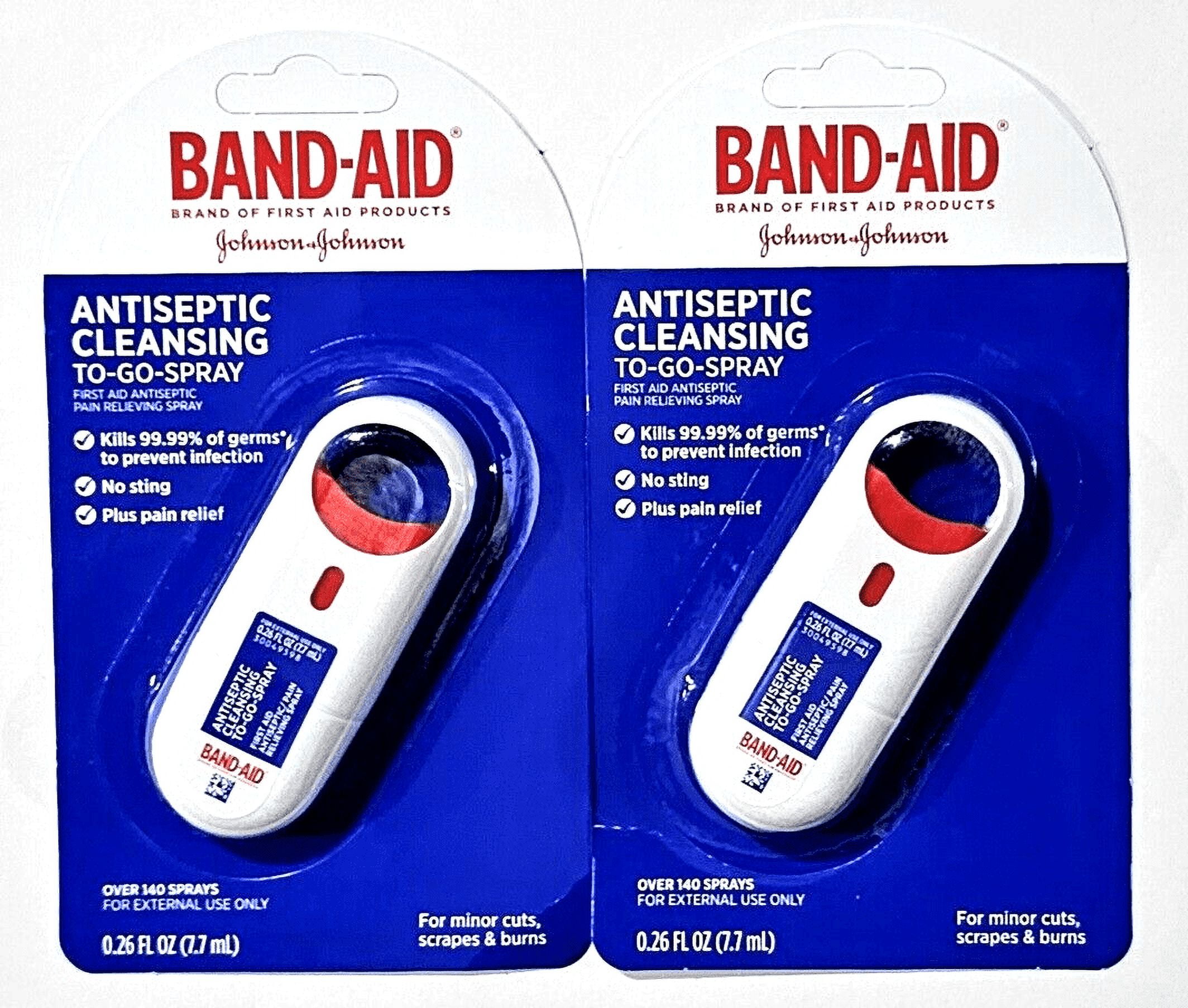 Band Aid Antiseptic Cleansing To Go Spray For Cuts Scrapes, (2 Pack ...
