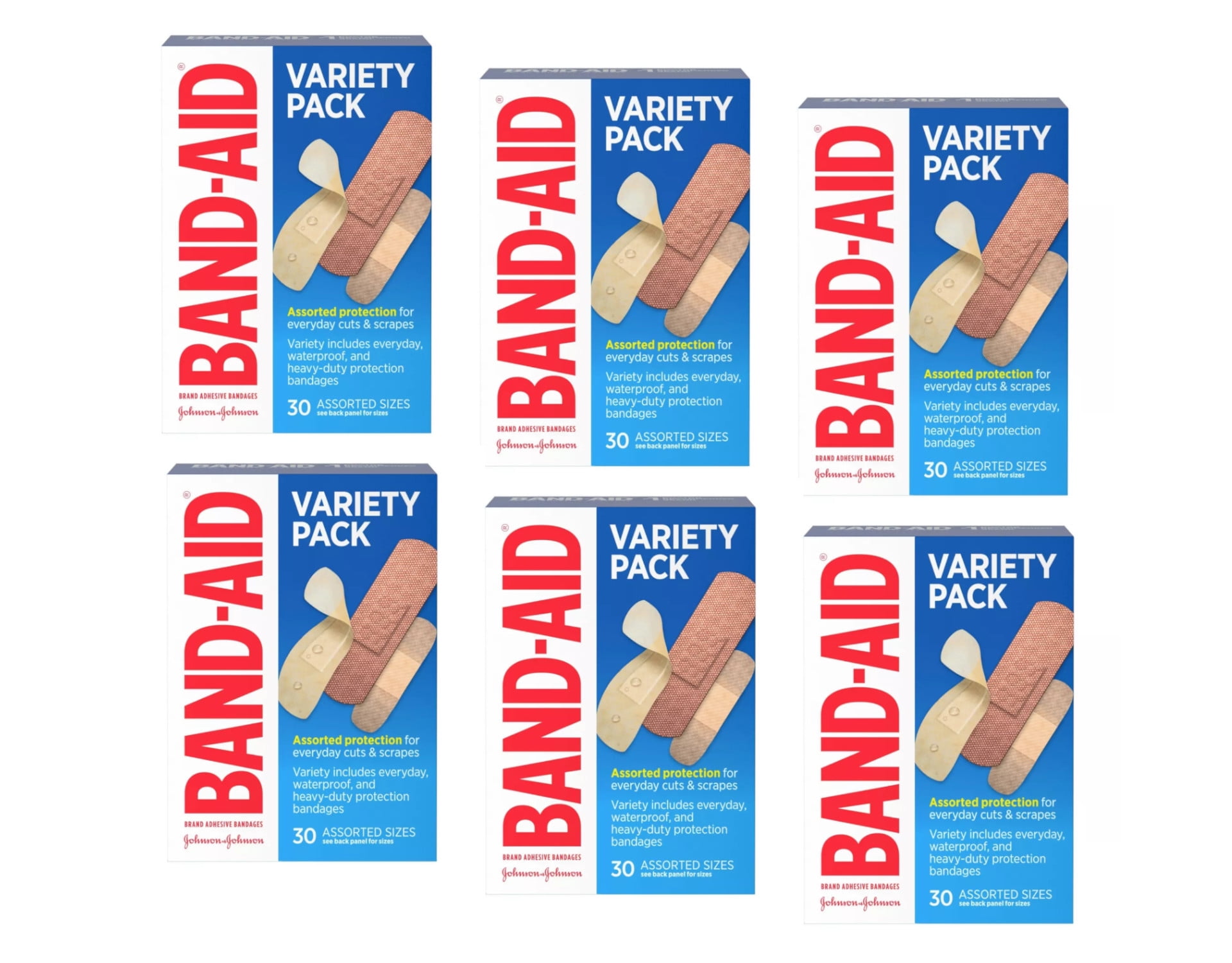 Band-Aid Brand Adhesive Bandages Variety Pack, Assorted Sizes, 30 ct ...
