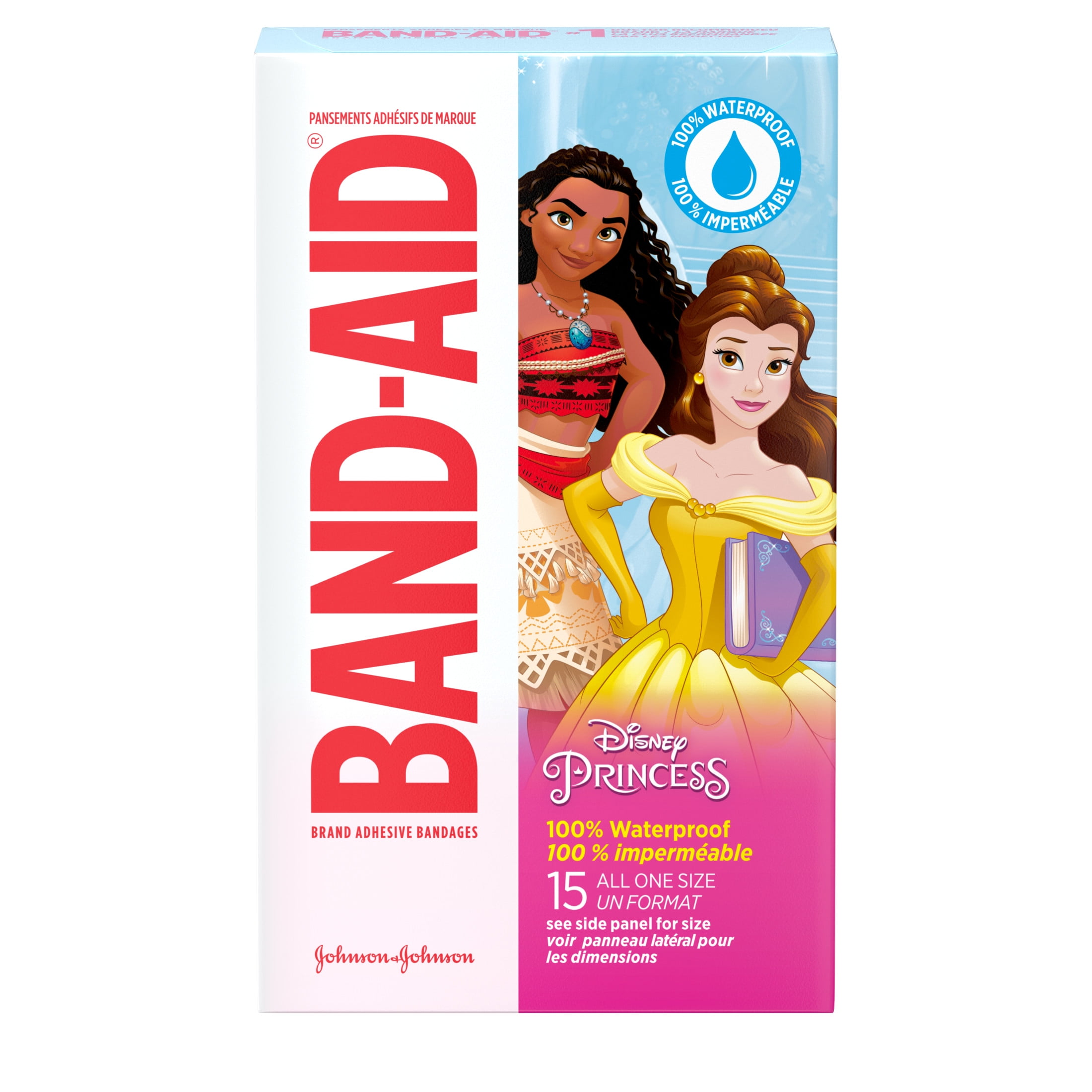 Band-Aid Brand Bandages for Kids, Disney Princesses, One Size, 15 Count ...