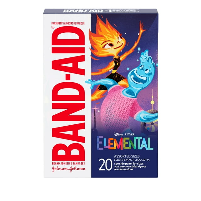 Band-Aid Brand Fun Bandages for Small Children, Disney's Elemental ...