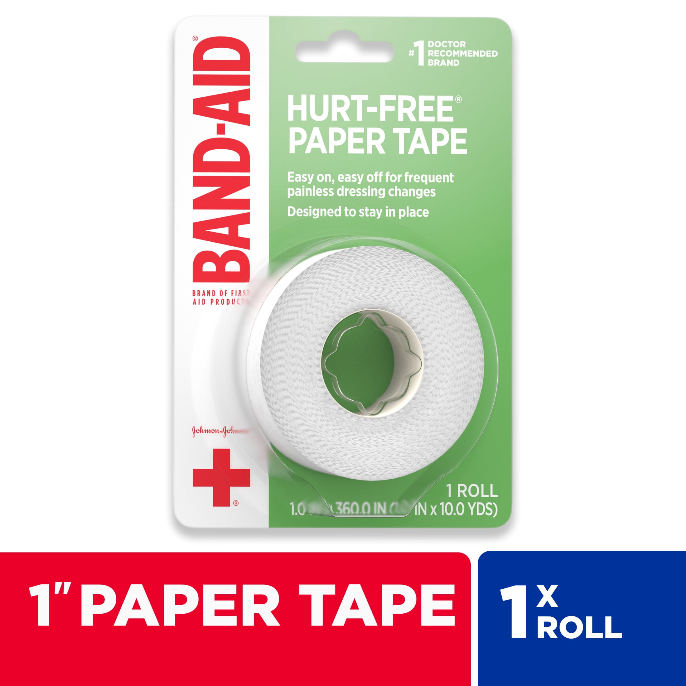 Band-Aid Brand Adhesive Medical Paper Tape for Sensitive Skin, Wound ...