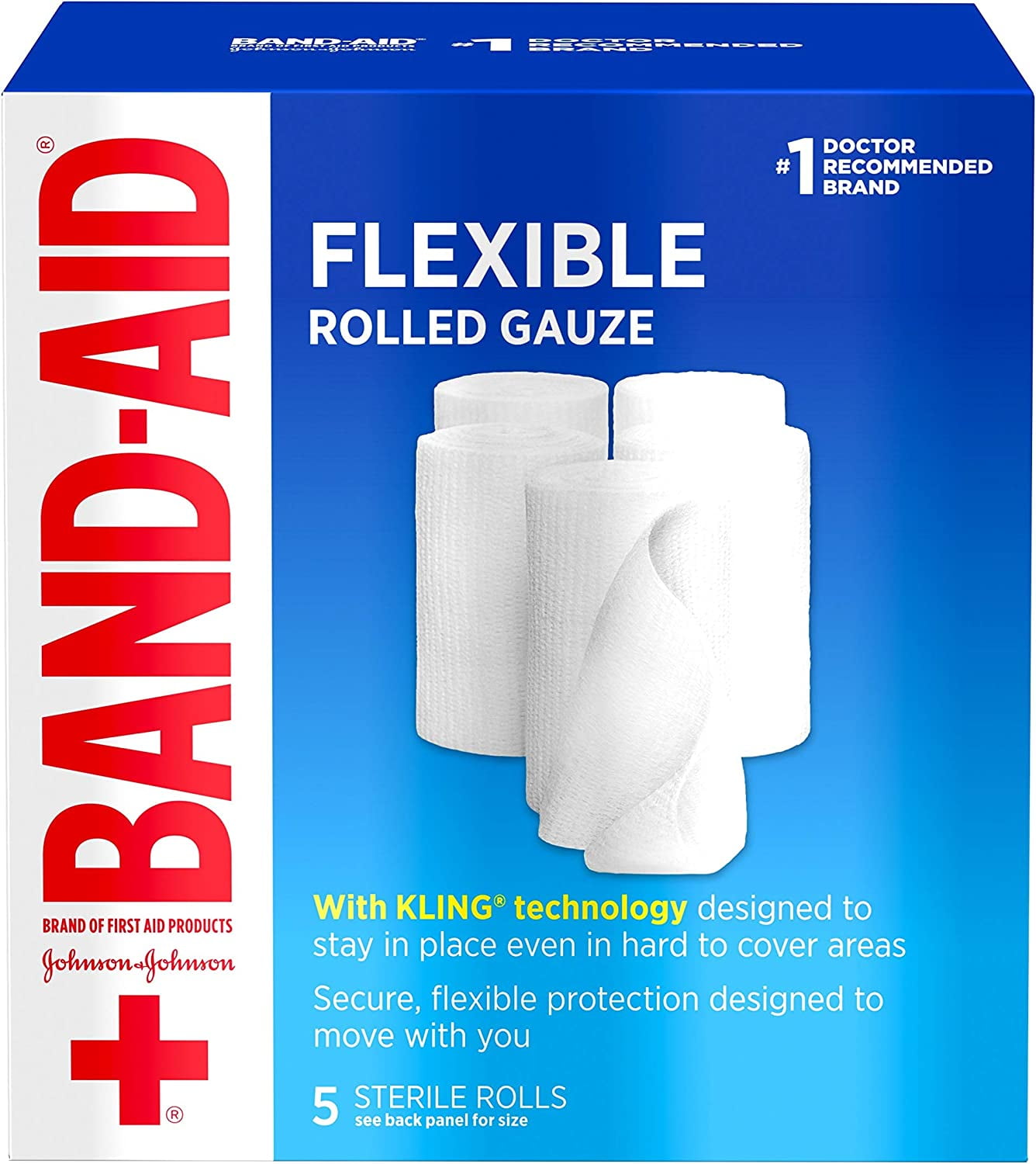 Band-Aid Brand of First Aid Products Flexible Rolled Gauze Dressing for ...