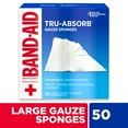 Band Aid Brand First Aid Tru-Absorb Gauze Sponges, 4 in x 4 in, 50 Ct ...