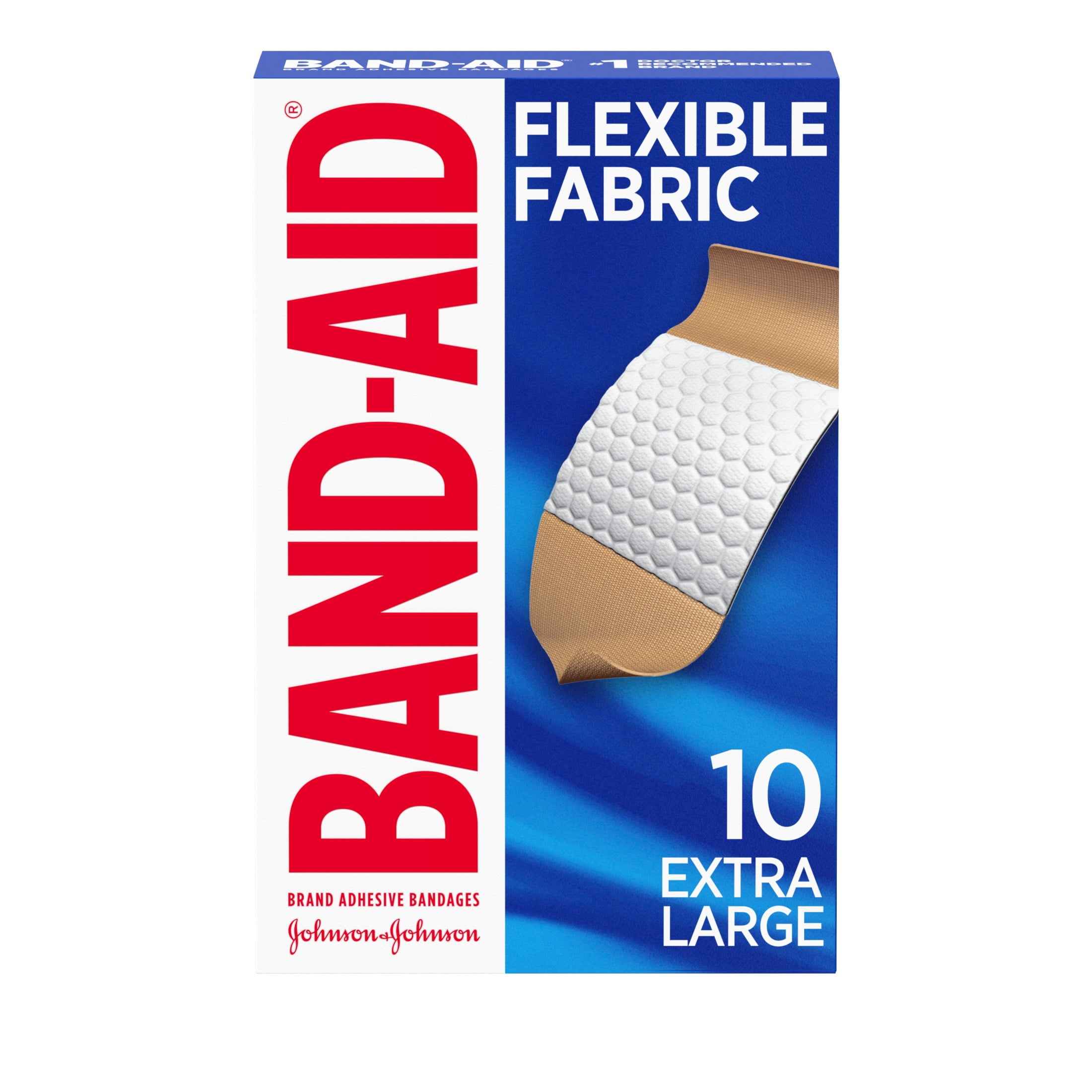 Band-Aid Brand Flexible Fabric Adhesive Bandages, Extra Large, 10Ct ...