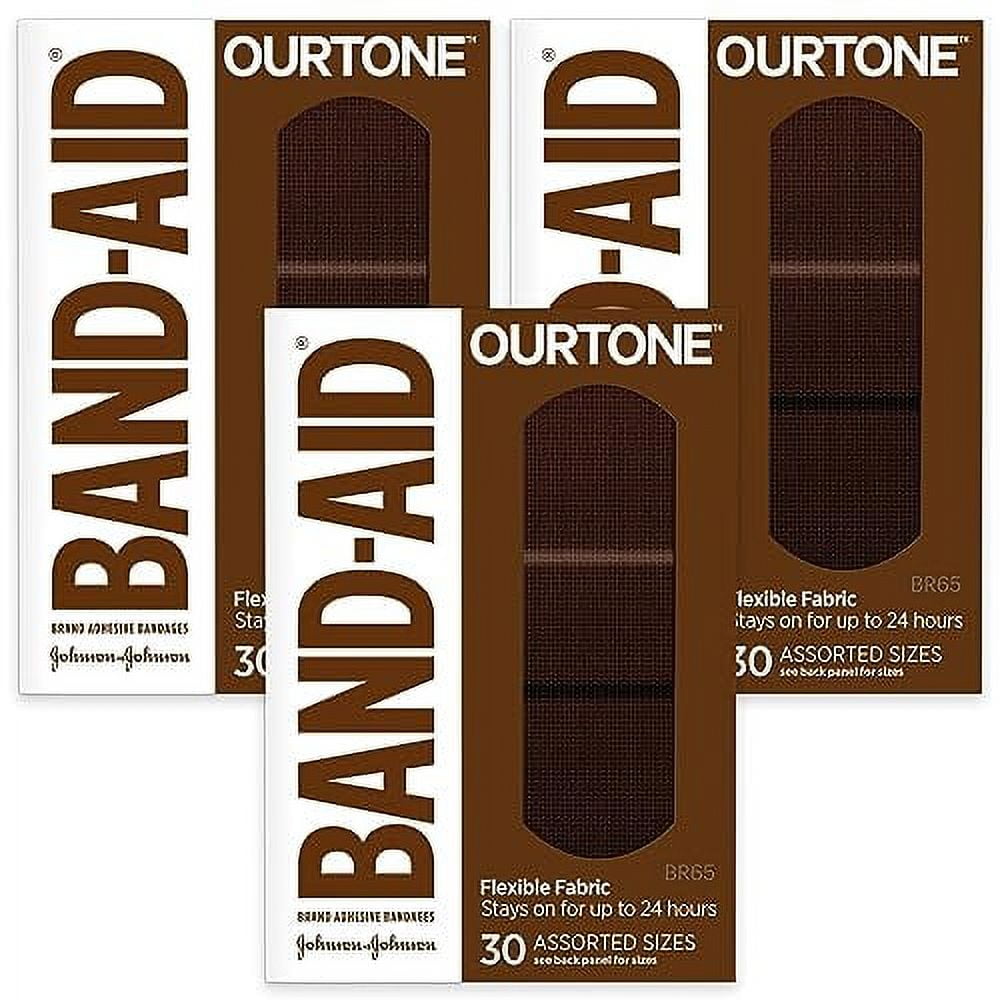 Band-Aid Brand Ourtone Adhesive Bandages, Flexible Protection & Care of ...