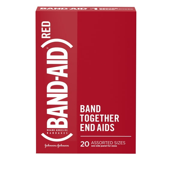 Band-Aid Brand (Red) Adhesive Bandages, Assorted Sizes, 20 ct HSA/FSA ...