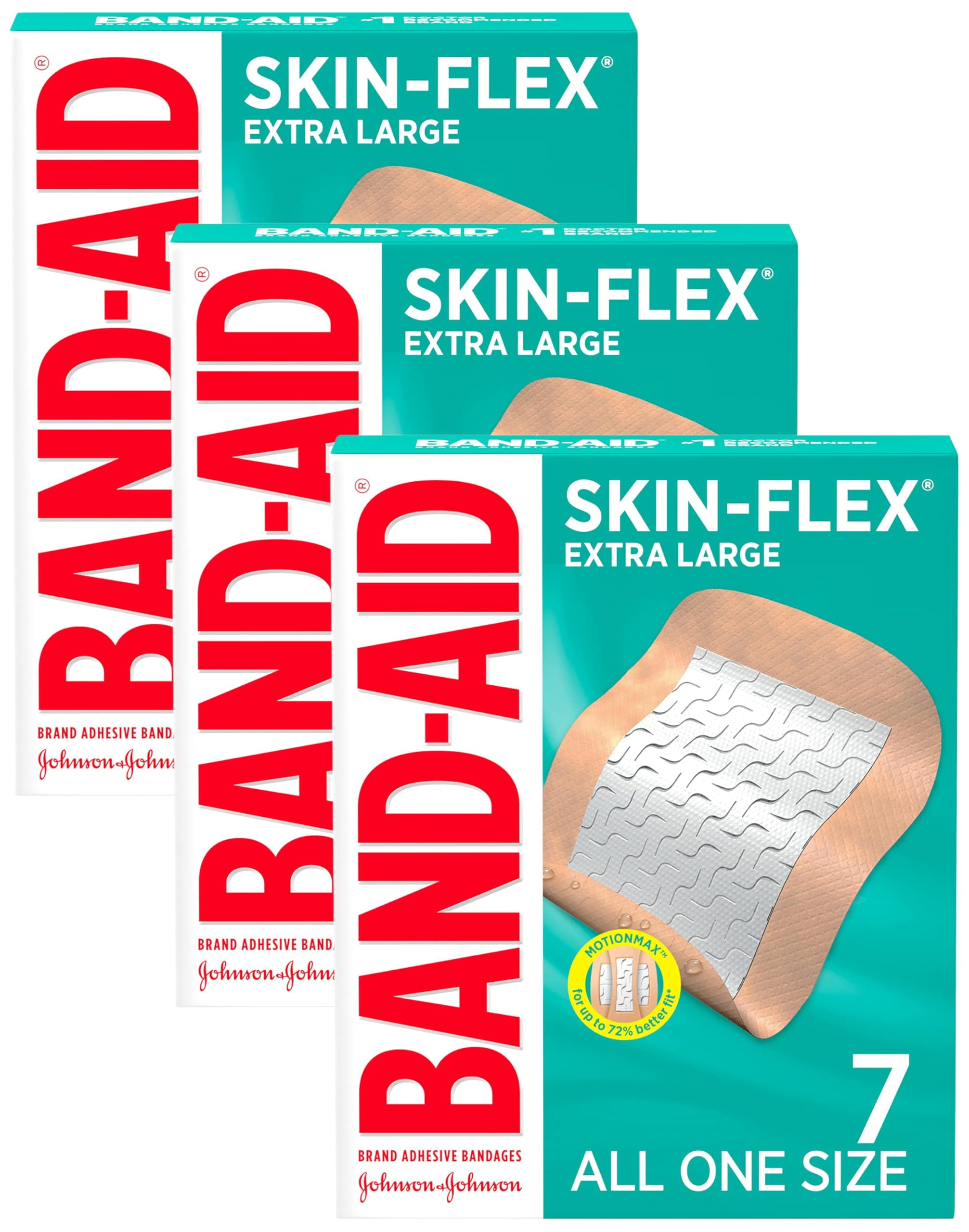 Band-Aid Brand Skin-Flex Adhesive Bandages for First Aid and Wound Care ...