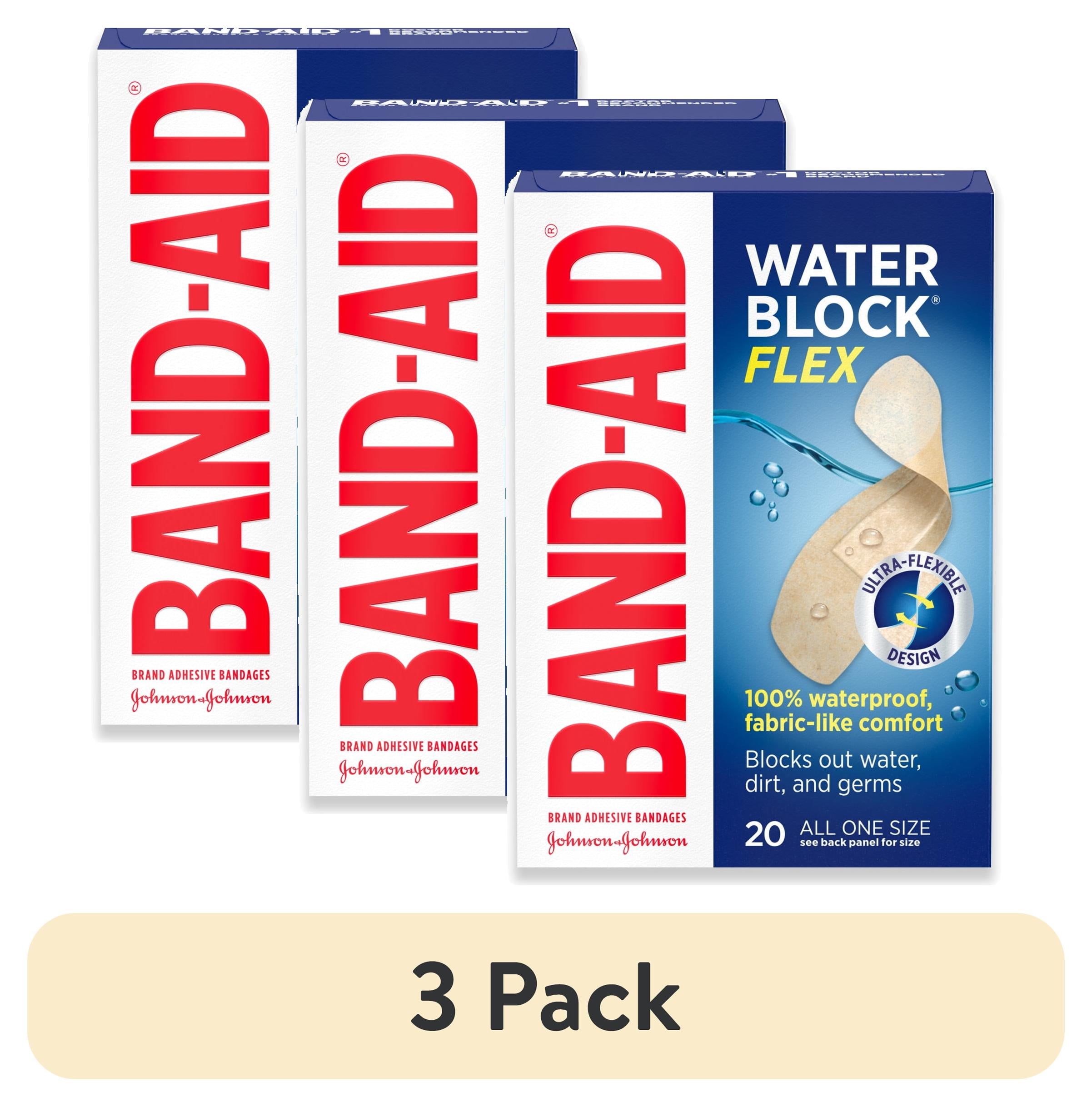 (3 pack) Band-Aid Brand Water Block Flex Adhesive Bandages, All One ...