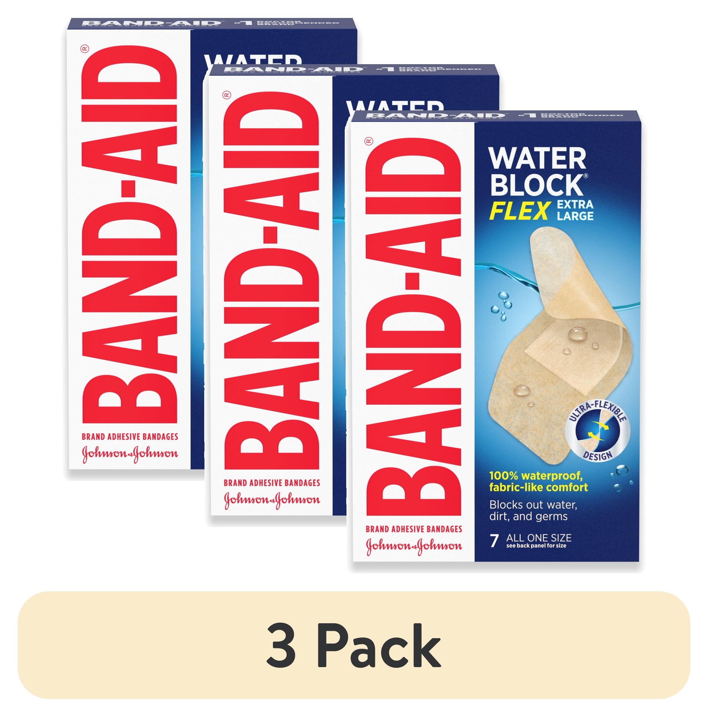 (3 pack) Band-Aid Brand Water Block Flex Adhesive Bandages, Extra Large ...