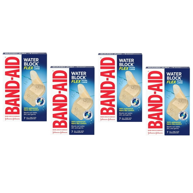 Band-Aid Brand Water Block Flex Adhesive Bandages, Extra Large, 7 ct ...