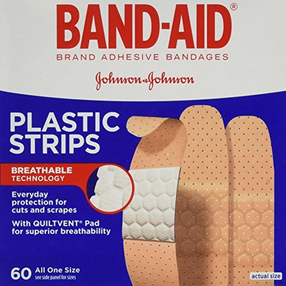 Band-Aid Plastic Adhesive Bandages (Pack of 5) - Walmart.com