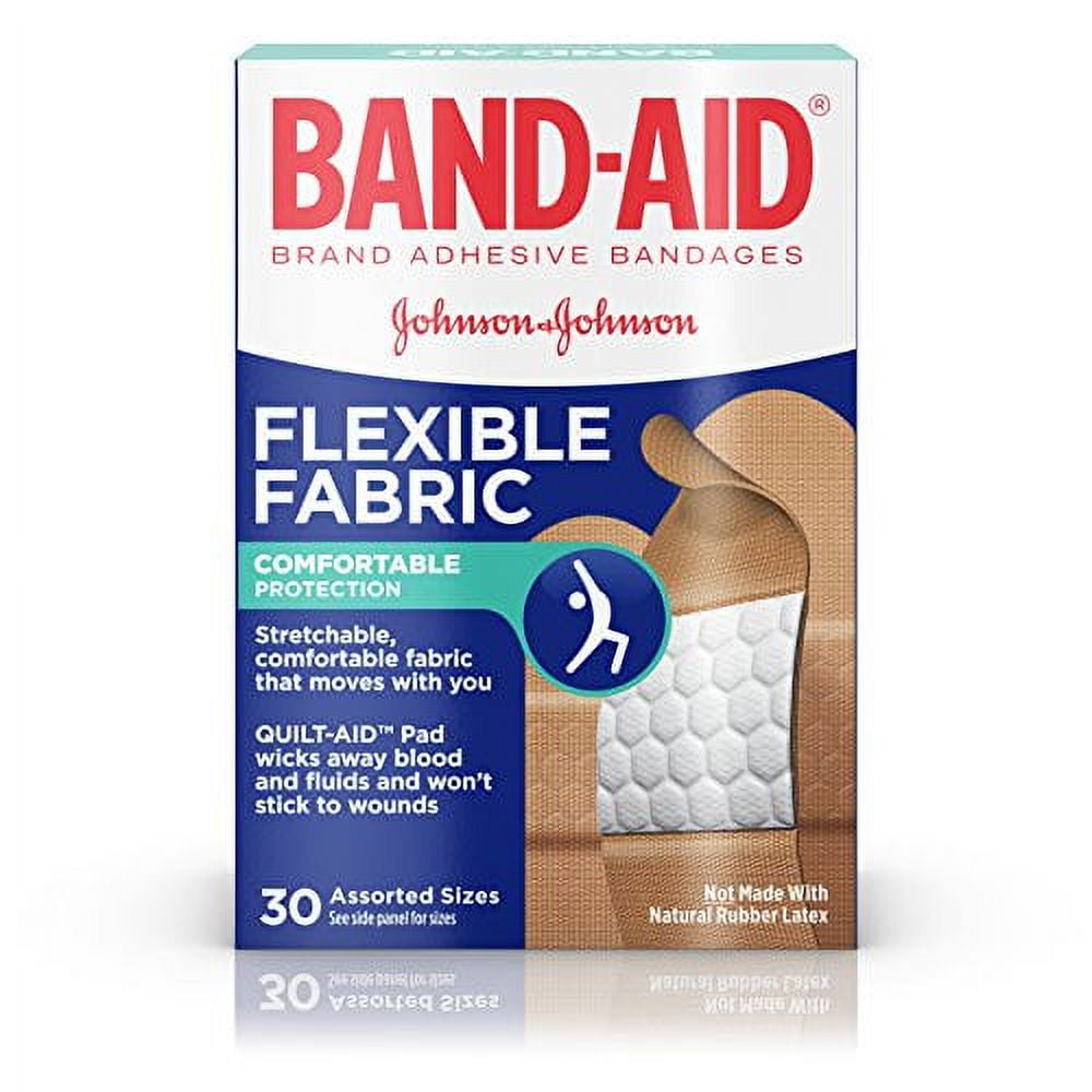 Band-Aid Flexible Fabric Adhesive Bandages, Assorted Sizes (Pack of 3 ...