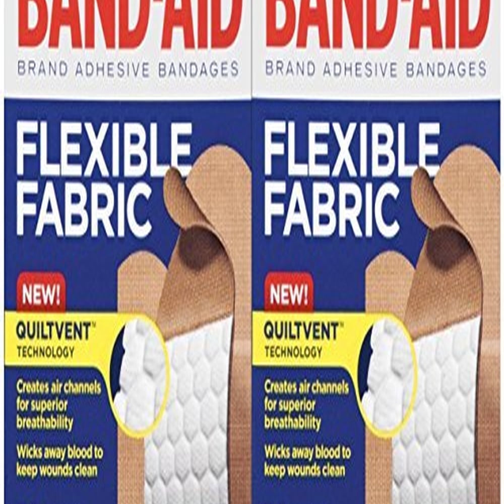 Band-Aid Flexible Fabric Adhesive Bandages, Assorted Sizes (Pack of 6 ...