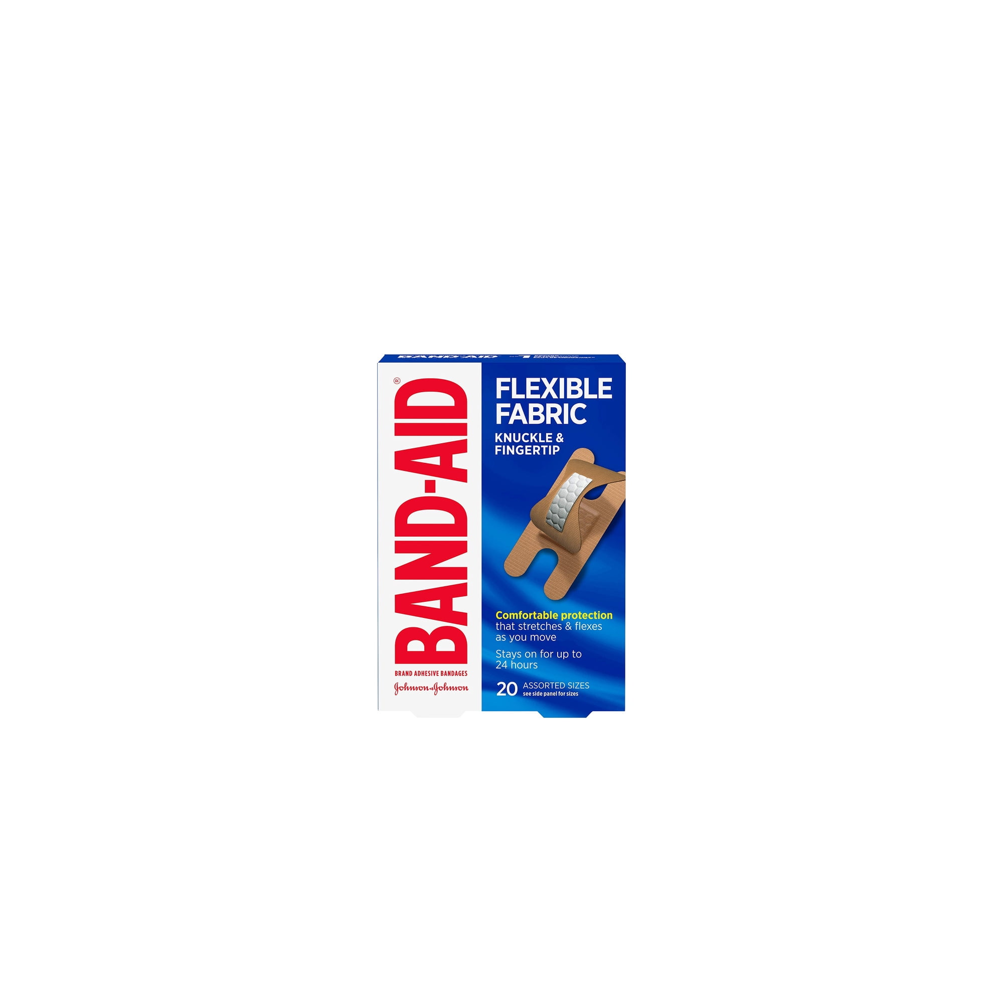 Band-Aid Flexible Fabric Adhesive Bandages Finger & Knuckle (Pack of 24 ...