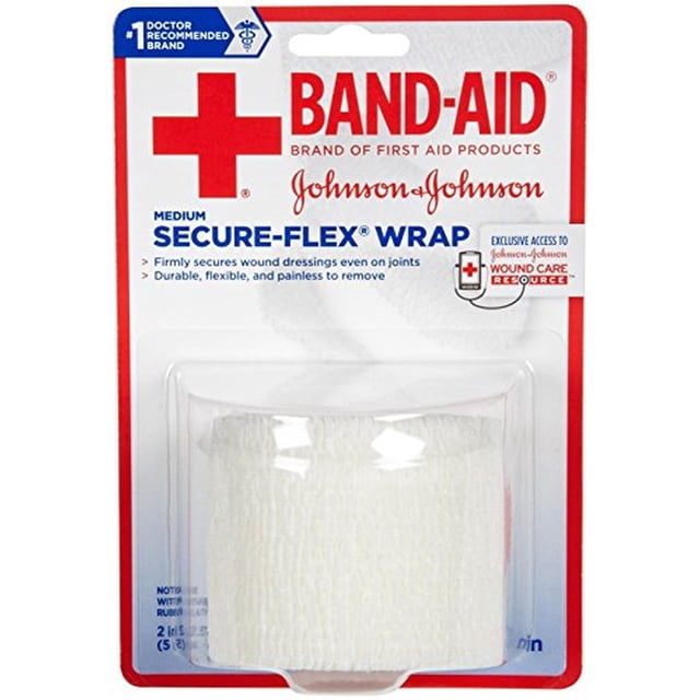 Band Aid Medium Secure Flex Wrap (Pack of 4) - Walmart Business Supplies