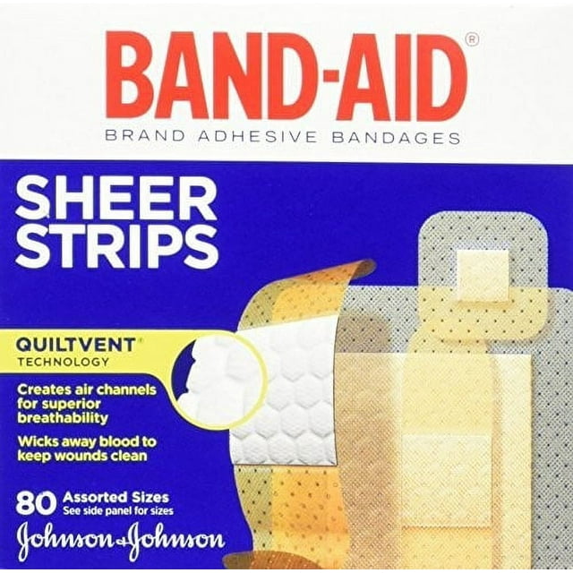 Band-Aid Sheer Strips Assorted (Pack of 10) - Walmart.com
