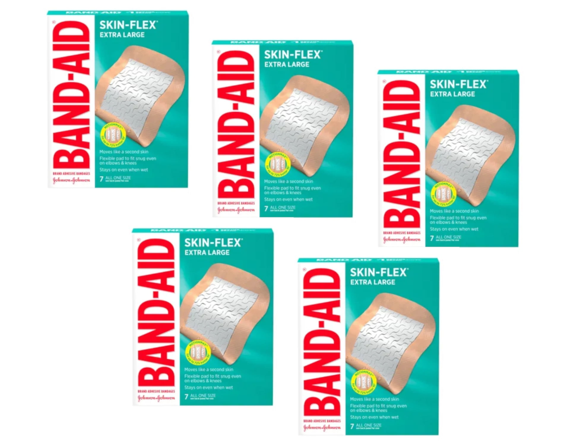 BAND-AID Brand Skin-Flex Adhesive Bandages, Extra Large, 7 Count - 5 ...