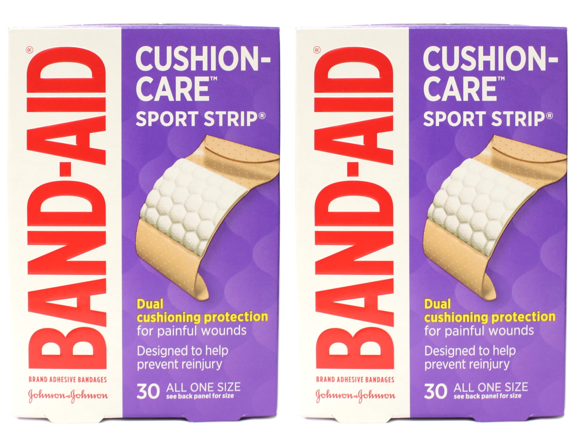 Band-Aid Brand Adhesive Sport Strip Bandages Extra Wide, 30 Count (Pack ...