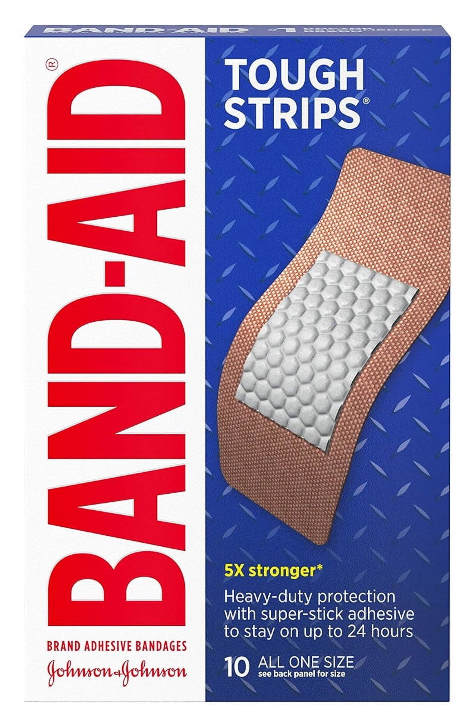 Band-Aid Tough Strips Xl 10 Count Heavy Duty All One Size (Pack of 3 ...