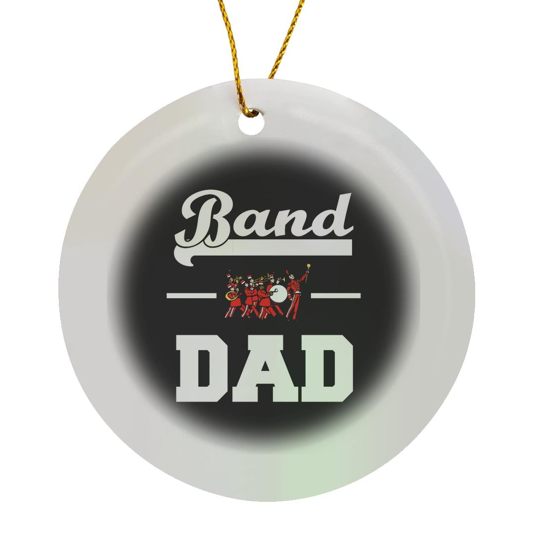3drose, Band Dad with Marching Band. White Lettering on Black ...
